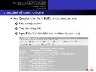 Introduction to epi data | PDF | Desktop Publishing | Computer Software and Applications