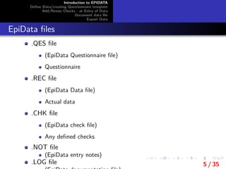 Introduction to epi data | PDF | Desktop Publishing | Computer Software and Applications