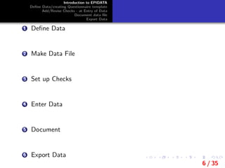 Introduction to epi data | PDF