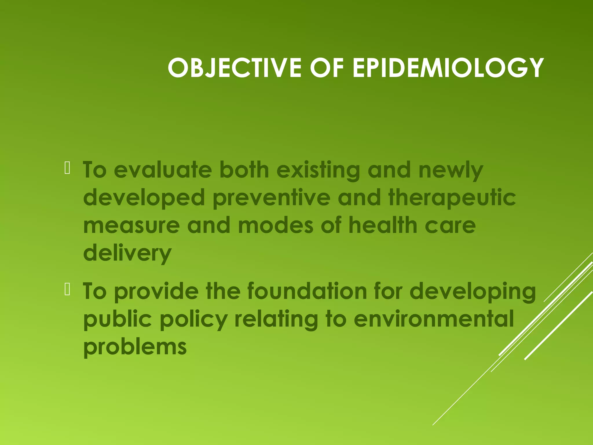 Introduction to epidemiology | PPT