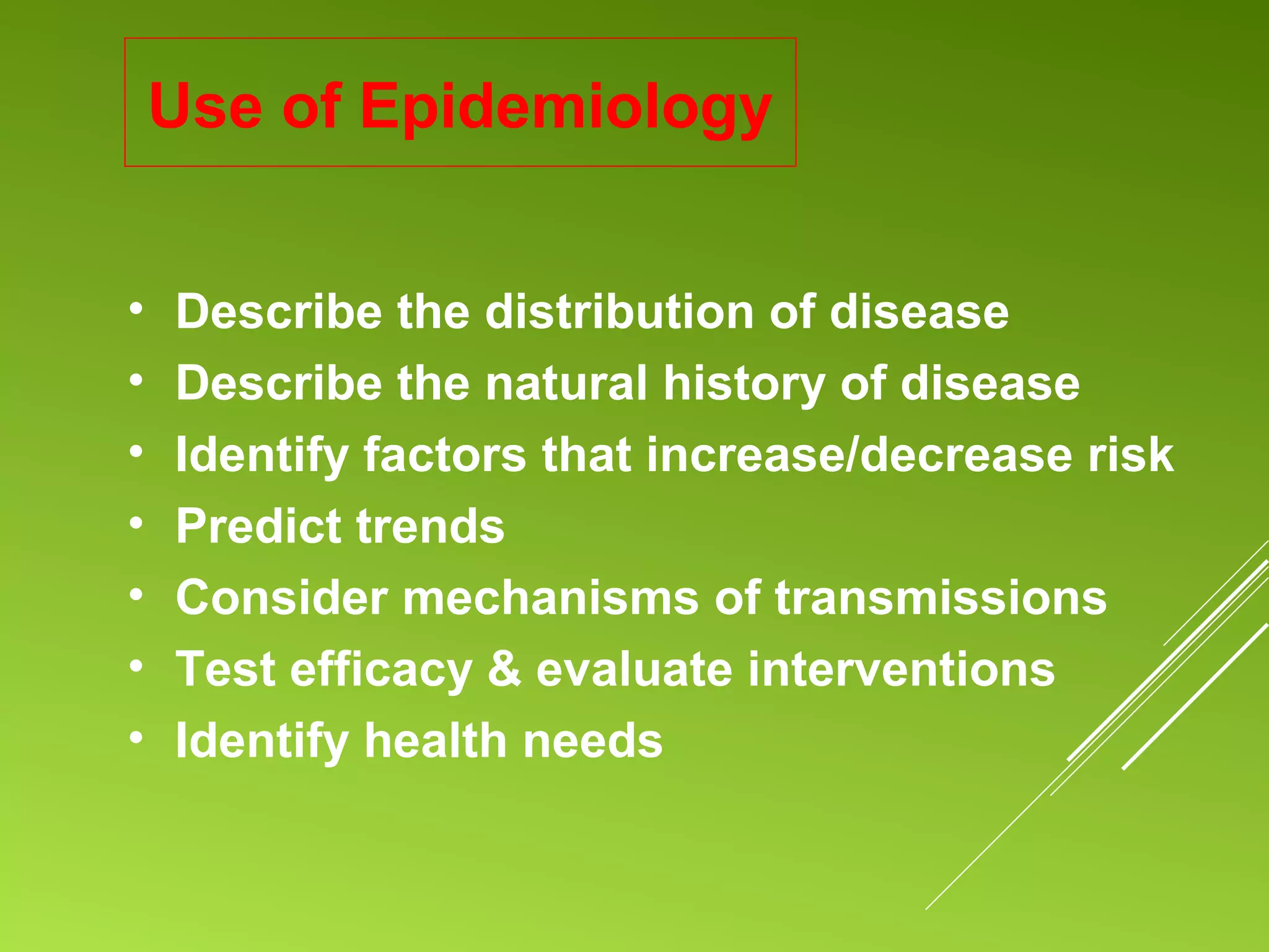 Introduction to epidemiology | PPT