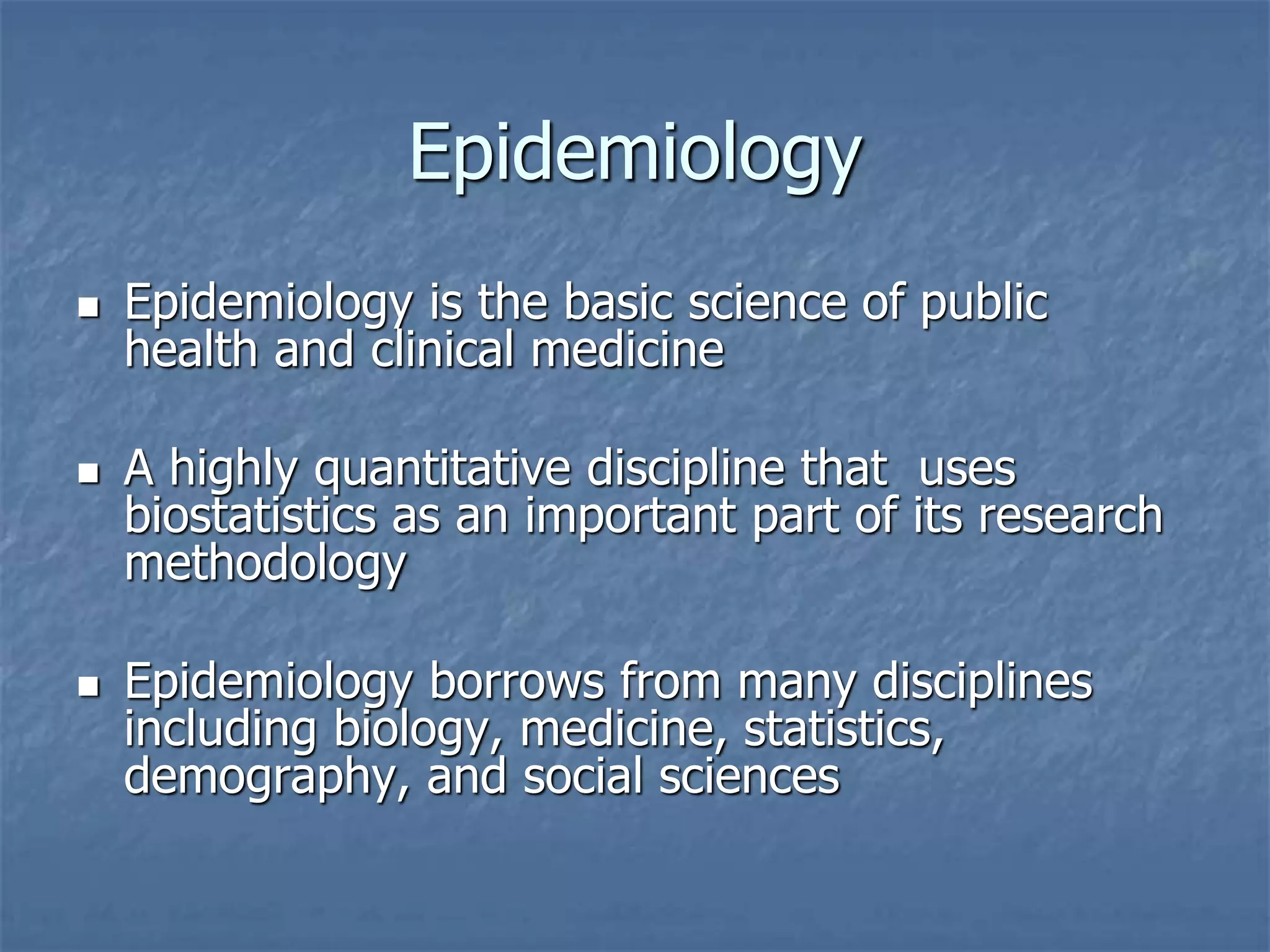 Introduction to epidemiology | PPTX