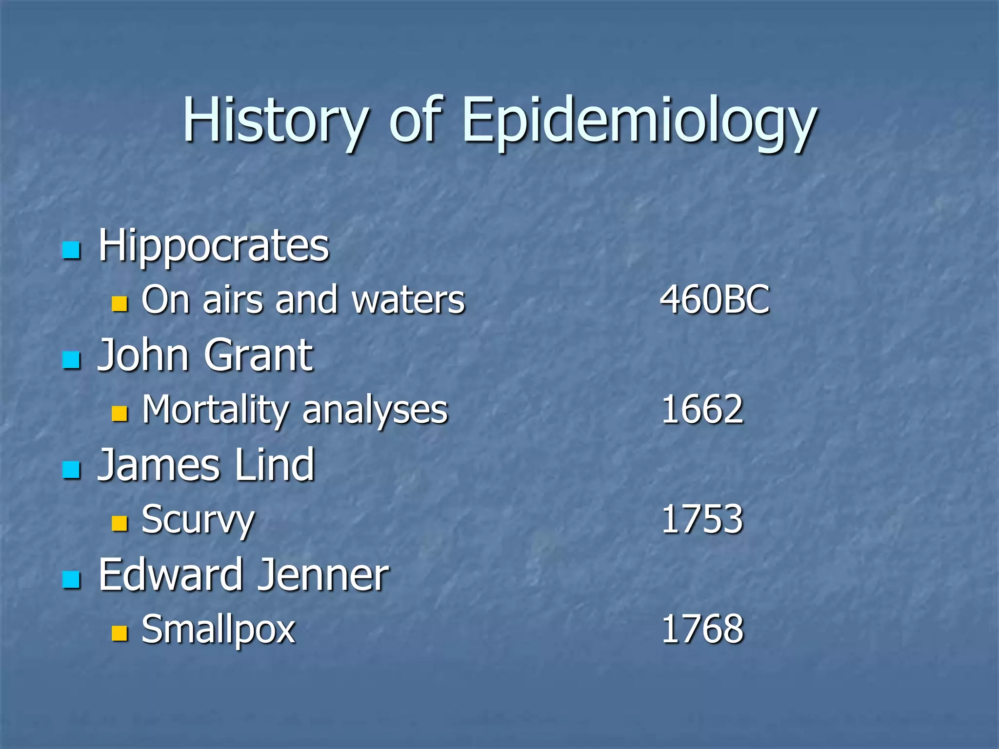 Introduction to epidemiology | PPTX