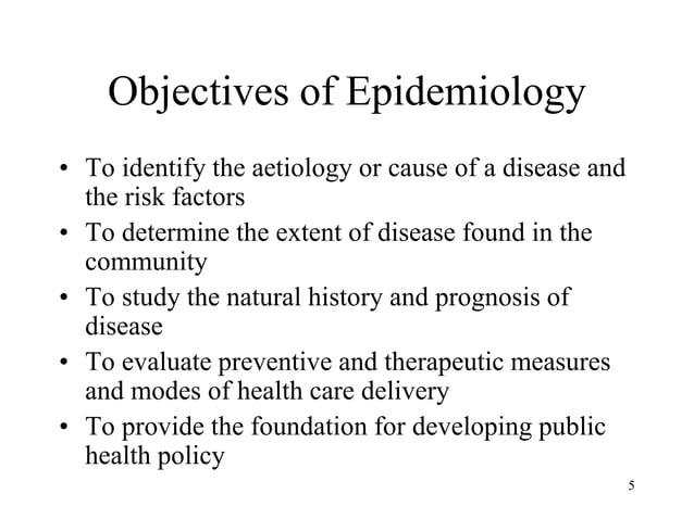 Introduction to epidemiology | PPTX | Infectious Diseases | Diseases ...
