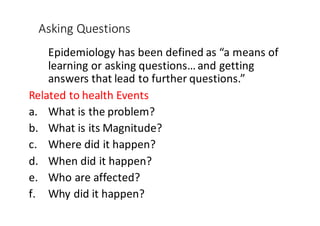 Introduction to epidemiology | PDF