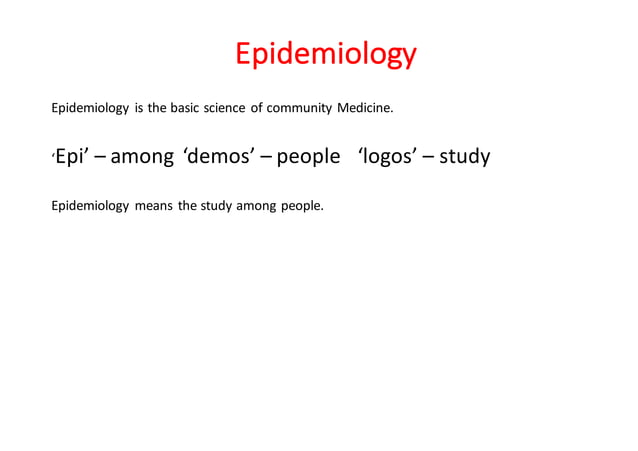 Introduction to epidemiology | PDF