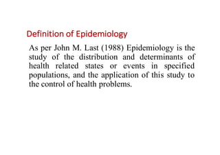 Introduction to epidemiology | PDF