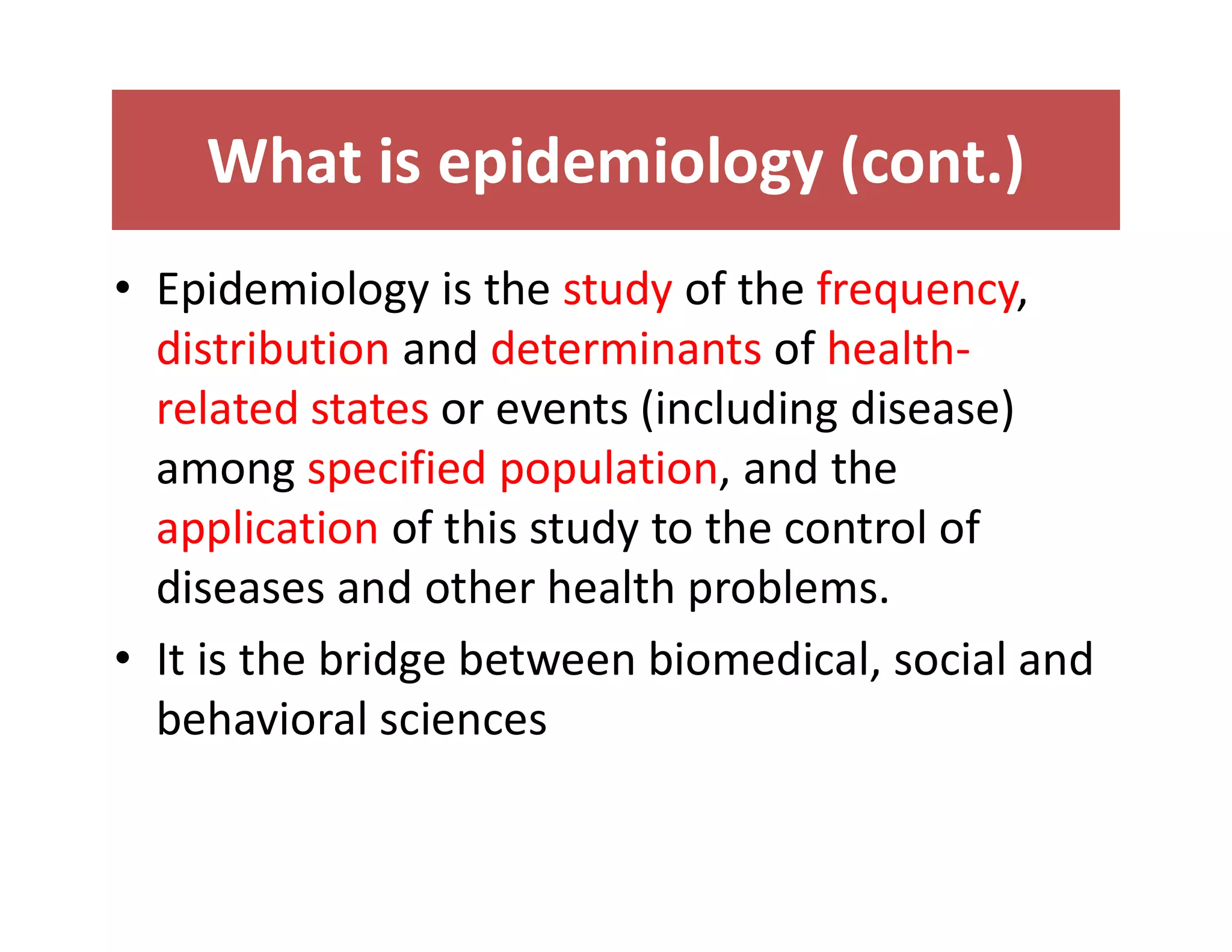 Introduction to epidemiology | PDF