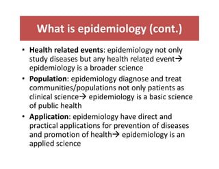 Introduction to epidemiology | PDF
