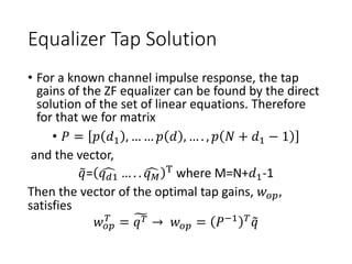 Introduction to equalization | PPTX
