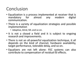 Introduction to equalization | PPTX