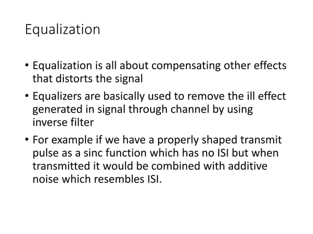 Introduction To Equalization Pptx Digital Audio Computer Software And Applications