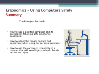 Introduction to Ergonomics - Using Computers Safely | PPT