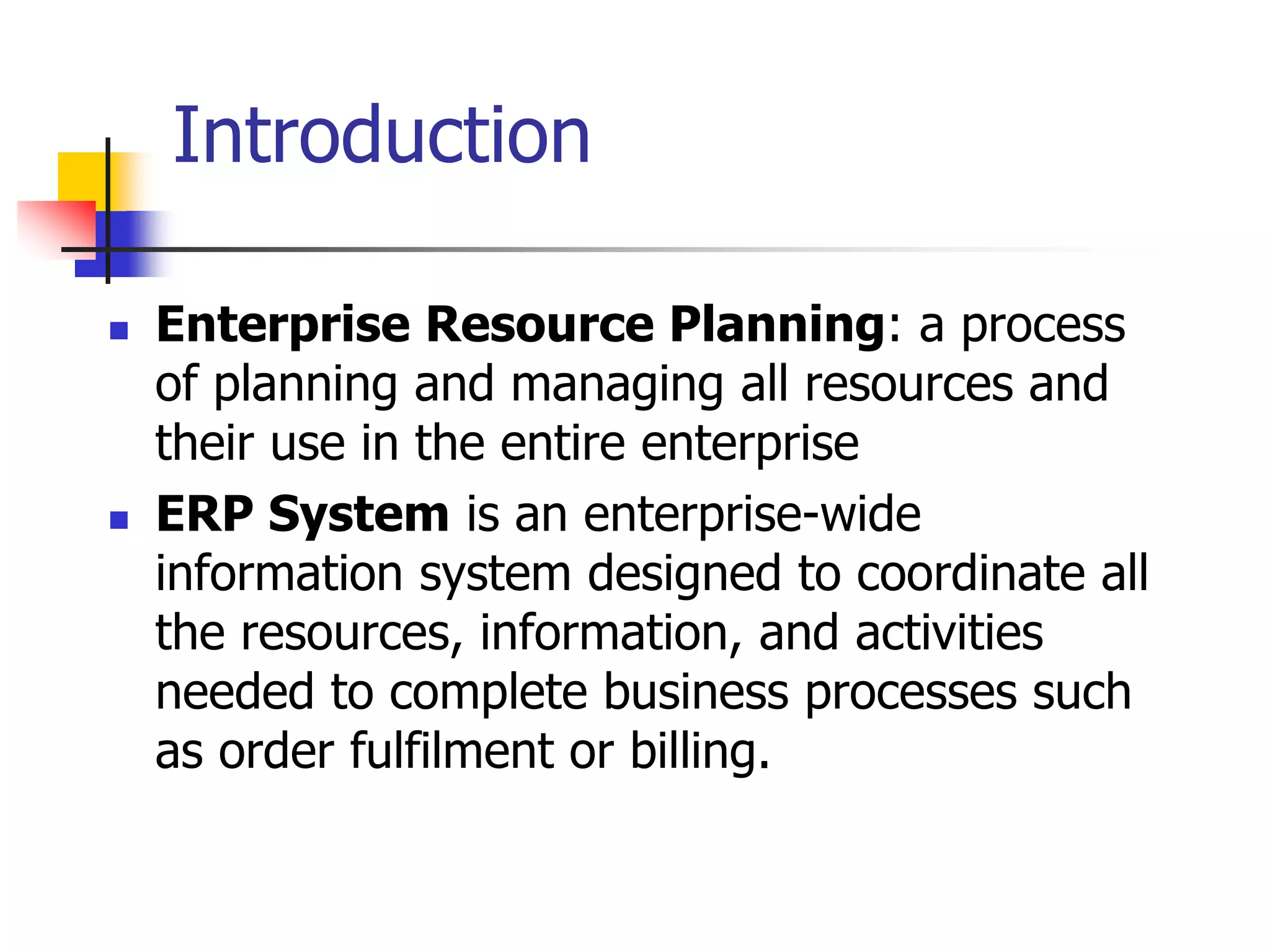 Introduction to ERP.PPT | Computing | Technology & Computing
