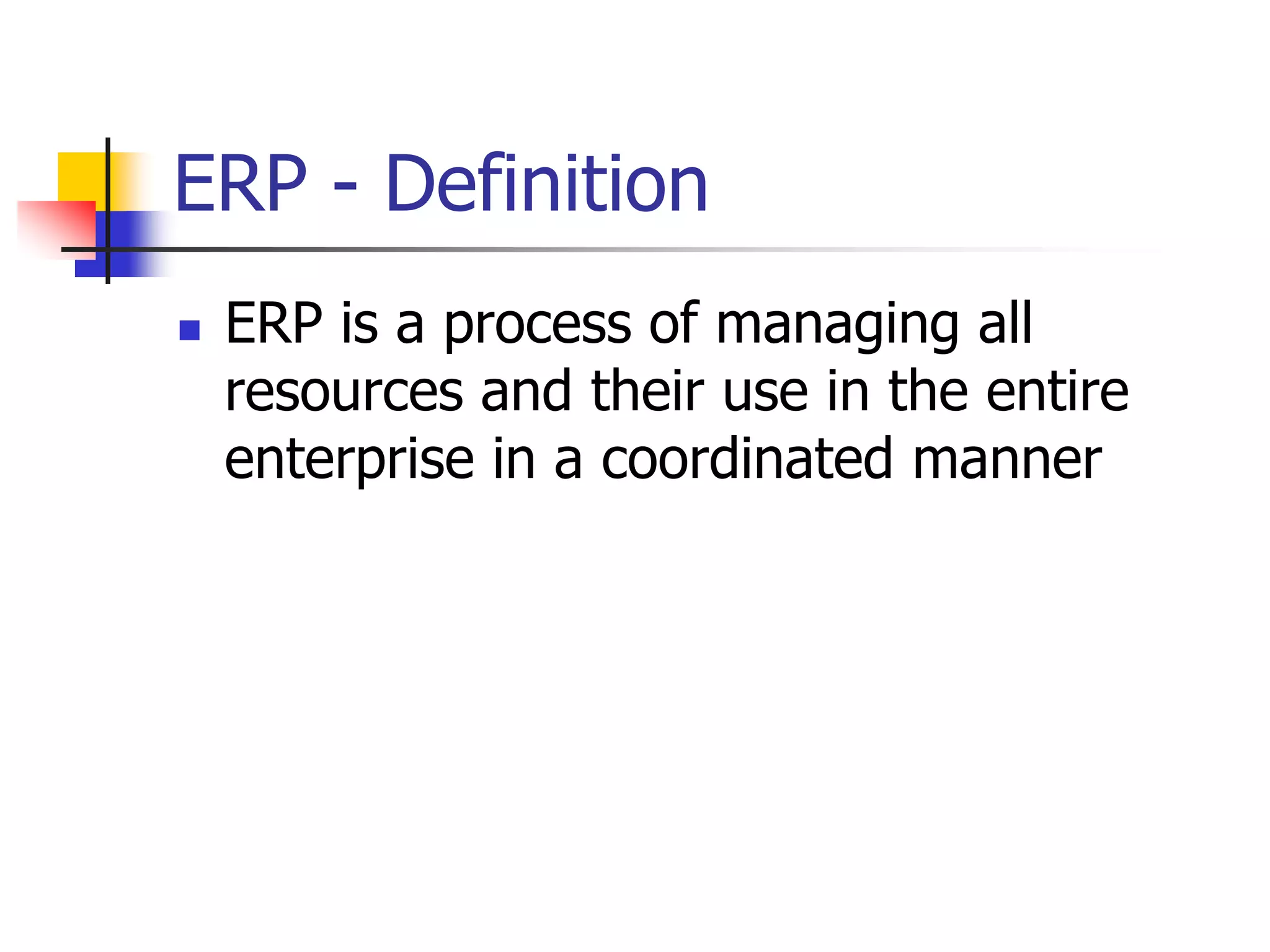 Introduction to ERP.PPT | Computing | Technology & Computing