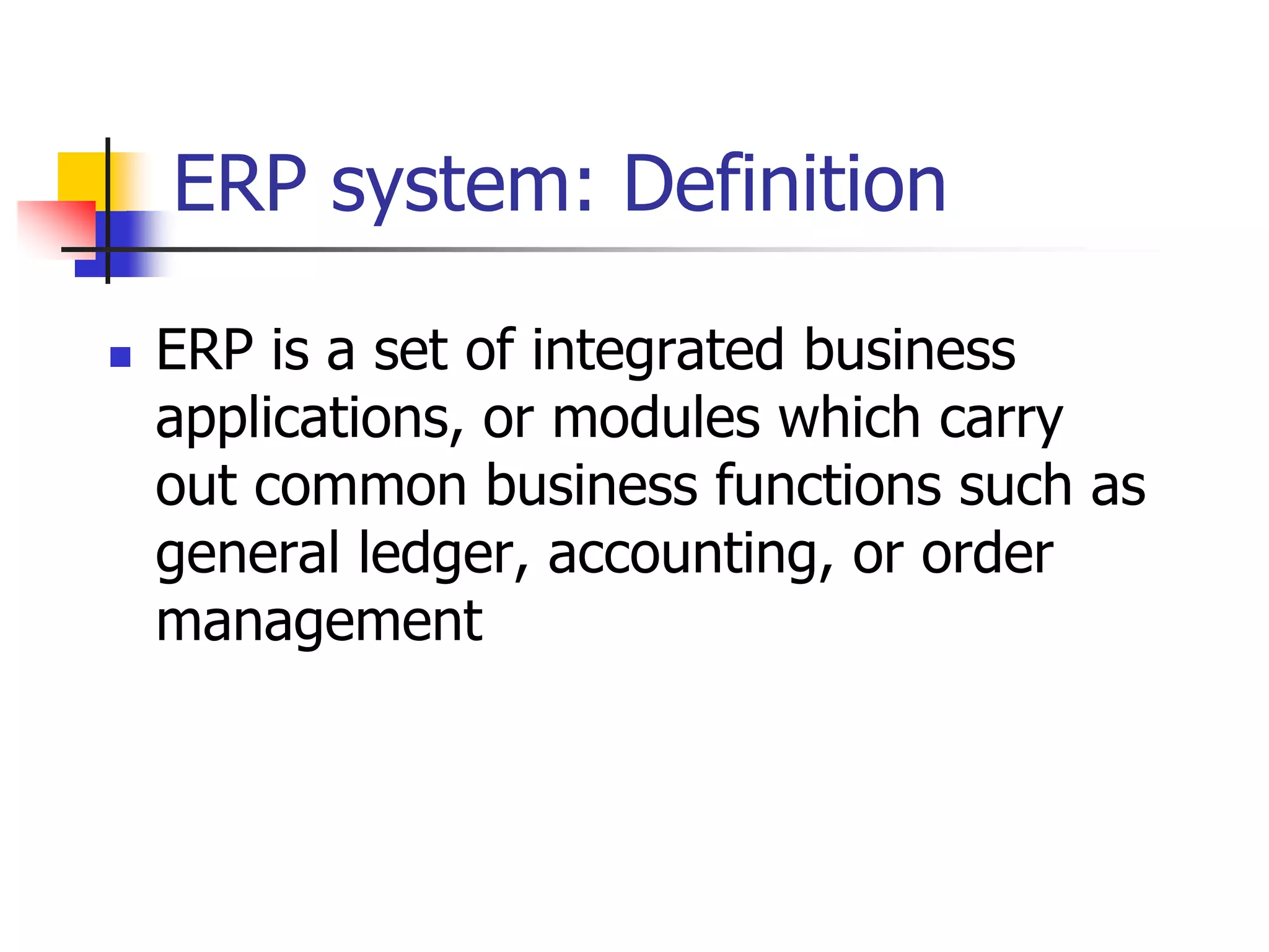 Introduction to ERP.PPT | Computing | Technology & Computing