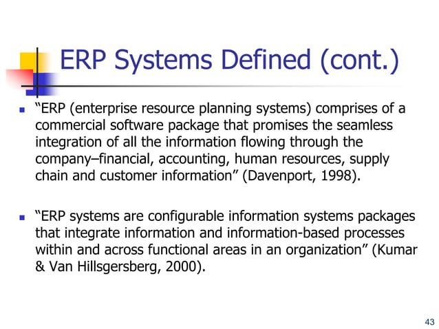 Introduction to ERP.PPT | Computing | Technology & Computing