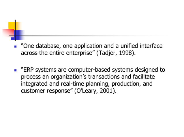 Introduction to ERP.PPT | Computing | Technology & Computing