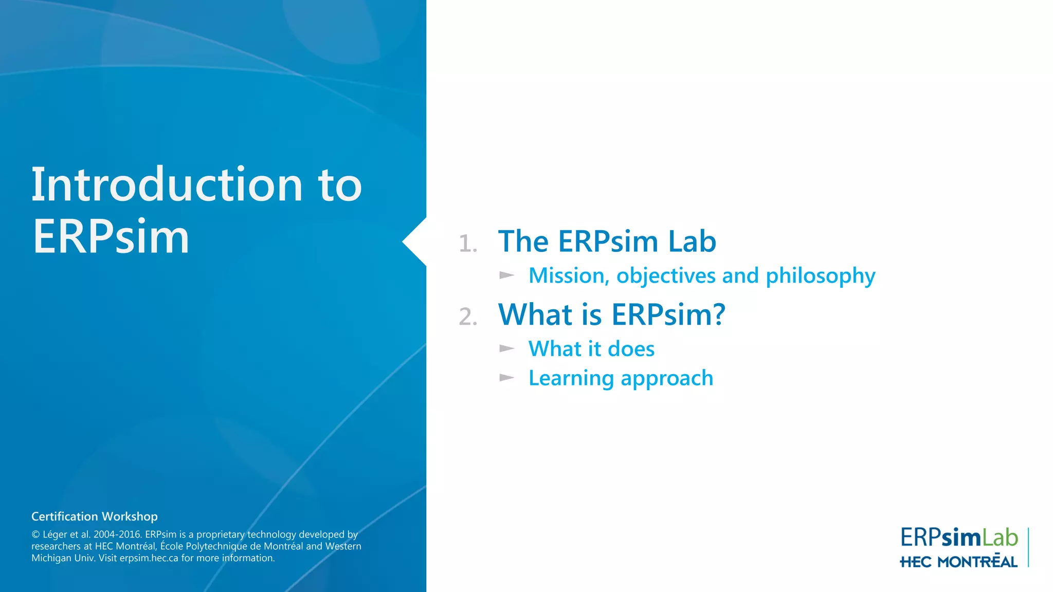 ERPsim: Simulation Games for Engaging ERP Education | PPTX