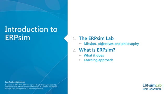ERPsim: Simulation Games for Engaging ERP Education | PPTX | Computer ...
