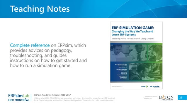 ERPsim: Simulation Games for Engaging ERP Education | PPTX | Computer ...