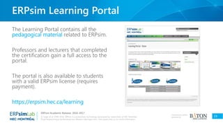 ERPsim: Simulation Games for Engaging ERP Education | PPTX