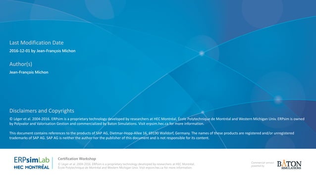 ERPsim: Simulation Games for Engaging ERP Education | PPTX | Computer ...