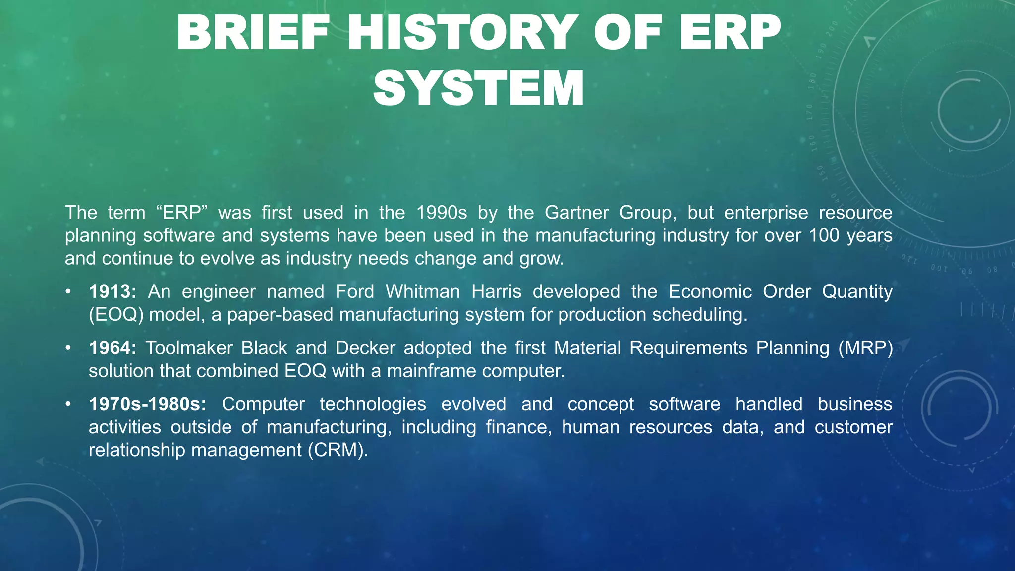 Introduction to erp system | PPTX