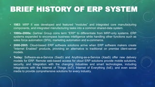 Introduction to erp system | PPTX