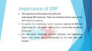 Introduction to ERP Systems | PDF