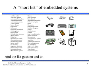 Introduction to Embedded System Chapter Intro | PPT