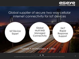 IoTMeetupGuildford#11: Intelligent IoT - Paul Marshall - Eseye ...