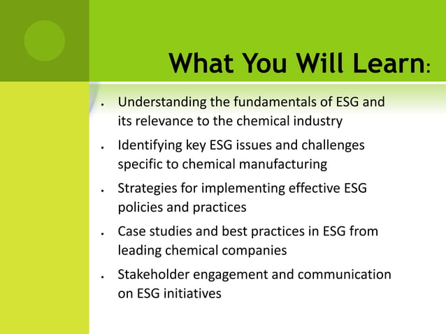 Introduction to ESG - Practices for the Chemical Industry.pptx