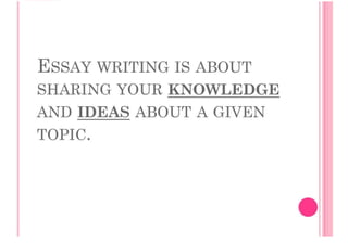Introduction To Essay Writing | PDF
