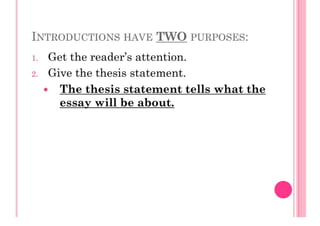 Introduction To Essay Writing | PDF