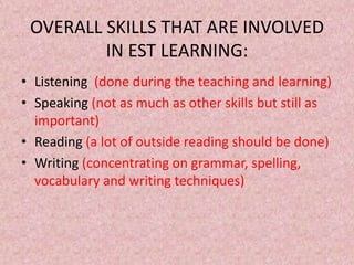Introduction to est | PPTX
