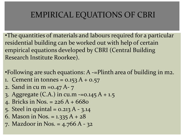 Introduction to estimation | PPTX | Civil Engineering Industry | Industries