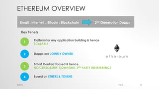Introduction to Ethereum Blockchain & Smart Contract | PDF