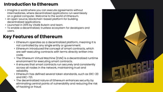 Understanding Ethereum: The Future of Blockchain Technology | PPT