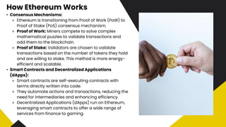 Understanding Ethereum: The Future of Blockchain Technology | PPT