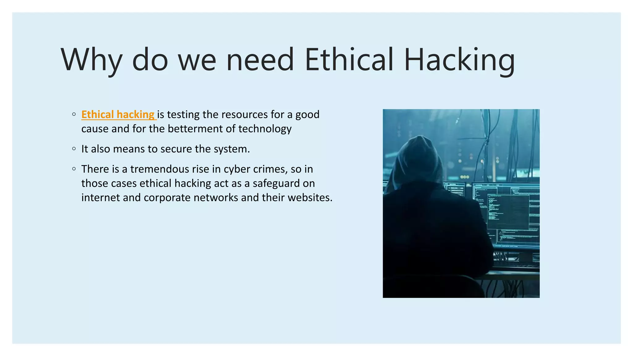 Introduction to ethical hacking | PPTX