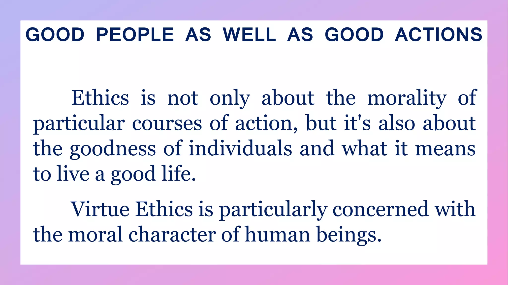 Introduction to ethics | PPTX