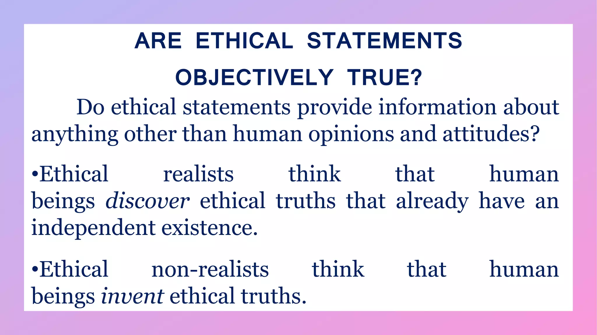 Introduction to ethics | PPTX