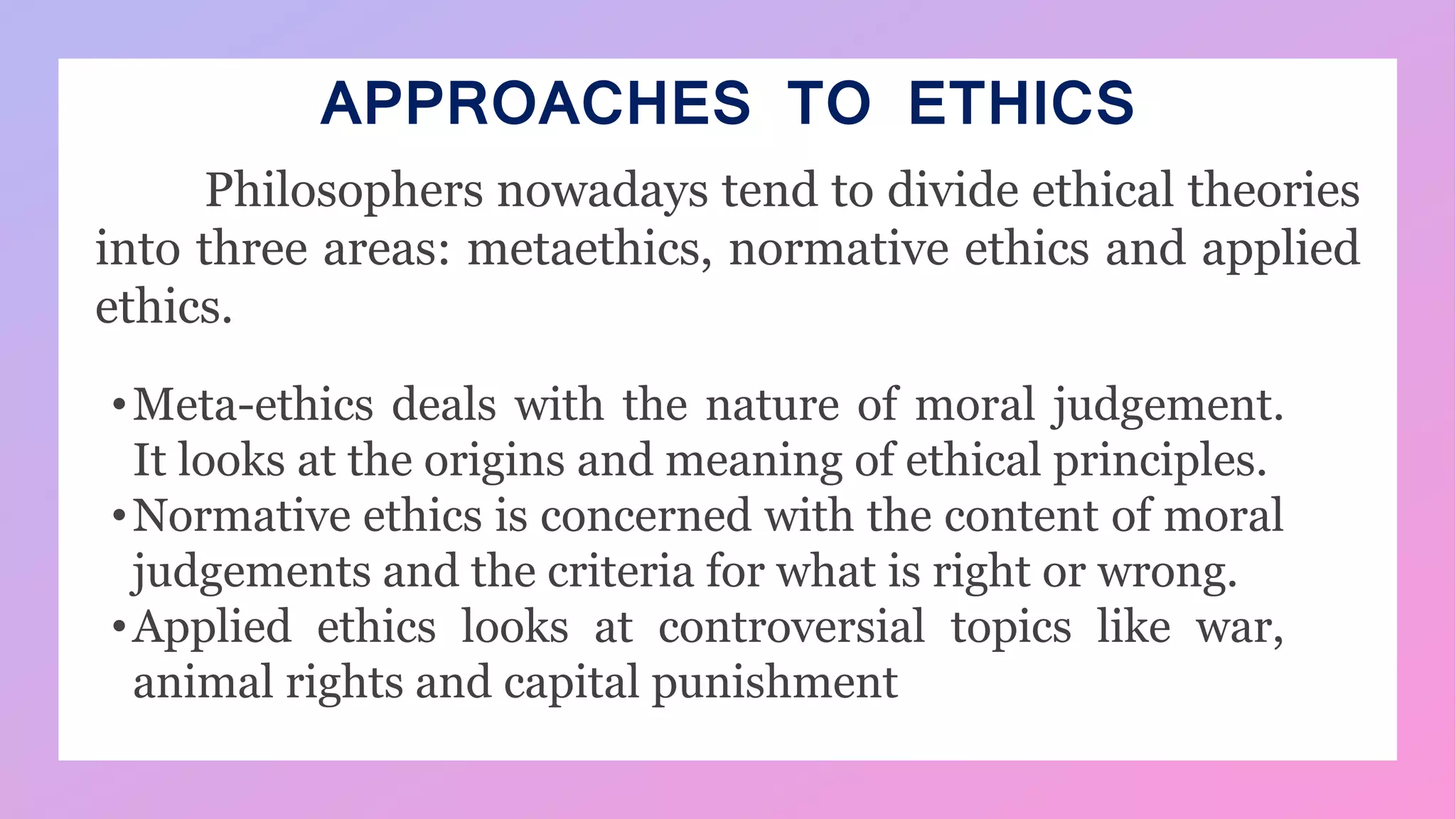 Introduction to ethics | PPTX