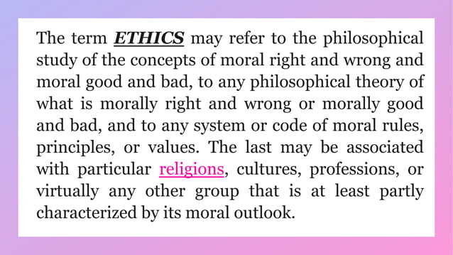Introduction to ethics | PPTX