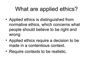 Introduction to ethics and decision making | PPT