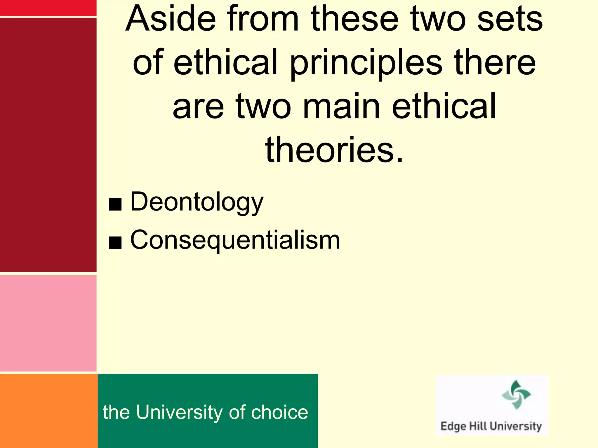 Introduction To Ethics & Ethical Principles | PPTX