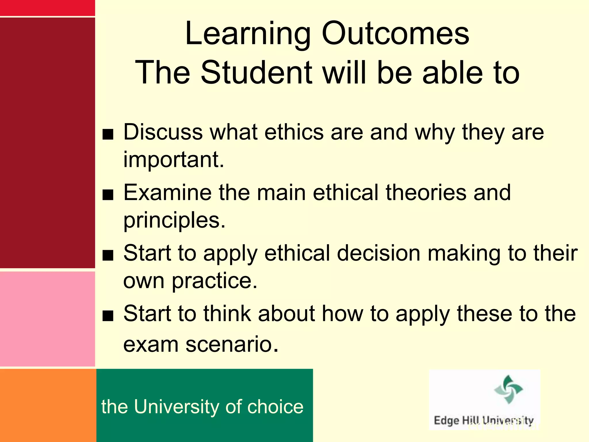 Introduction To Ethics & Ethical Principles | PPTX