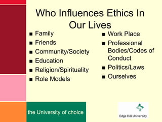 Introduction To Ethics & Ethical Principles | PPTX