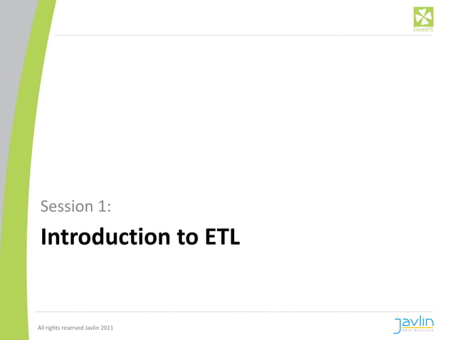 Introduction To Etl And Data Integration Pdf Databases Computer Software And Applications